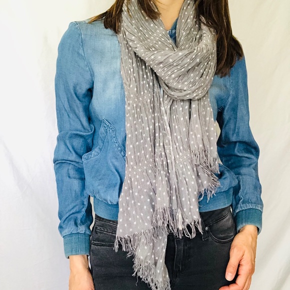 Banana Republic | Accessories | Banana Republic Gray And White Polka ...